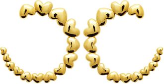 Brillaxis Boucles doreilles acier dor&eacute; motif coeur