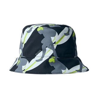 Gucci Logo Motif Eimerhut Hergestellt in Italien - - Accessories - Herren - Mehrfarbig - M
