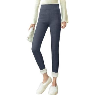 Generic Sweat-shirt thermique pour femme - Pantalon de marche chaud - Pantalon long en coton - Pantalon dhiver décontracté - Pantalon de marche en polaire - P