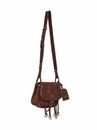 Prada Womens Mini Shoulder Bag Corsaire Dark Brown Calf Leather Handbags Hand