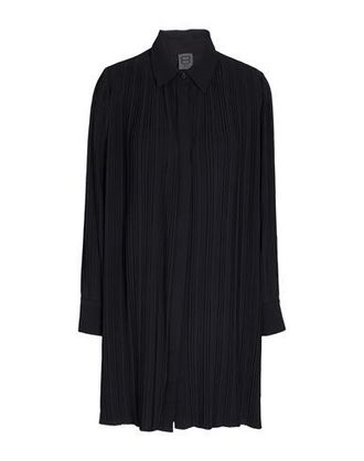 8 by YOOX PLEATED MINI CHEMISIER DRESS