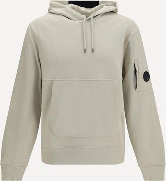 C.P. Company C. P. COMPANY Diagonal-weave cotton fleece Hooded Sweatshirt Male L