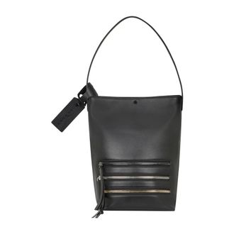 John Richmond Sac seau &agrave; triple zip avant - Femme - Sacs - Noir - Taille: ONE Size
