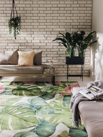 benuta Nest In- & Outdoor Teppich Artis - Multicolor 240x340 cm - Strapazierf&auml;hig f&uuml;r Balkon, Terrasse, Garten - K&uuml;chenteppich & Wohnzimmerteppich - Botanica