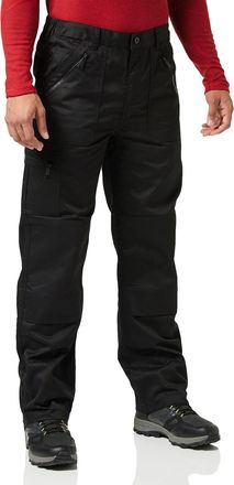 Regatta Herren Professionelle Pro Action Strapazierfähige Wasserabweisende Mit Mehreren Taschen Hose, Schwarz, 50 EU