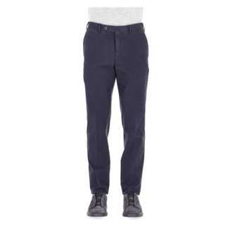 Pantaloni Torino Pantalone in cotone micro struttura Slim fit - - Trousers - Herren - Blau - 3XL