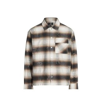 Represent Chemise &agrave; carreaux en coton m&eacute;lang&eacute;