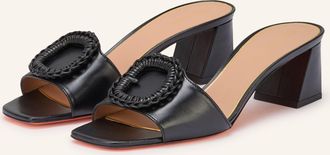 Santoni Mules Corolle schwarz