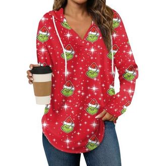 Generic Le Grinch Sweat Femme A Capuche Adulte Vetement De Pulls Costume The Christmas Deguisement Hiver Sweatshirts Oversize Noel Vêtements 2025 Pilou Polair