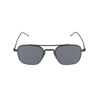 Thom Browne Femme, Accessoires, Noir, Taille: 50 MM Squared Aviator Lunettes de soleil