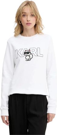 Karl Lagerfeld Damen, Sweatshirts & Hoodies, Wei&szlig;, LGr&ouml;&szlig;e