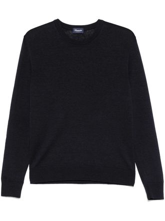 Drumohr pull en maille fine - Bleu