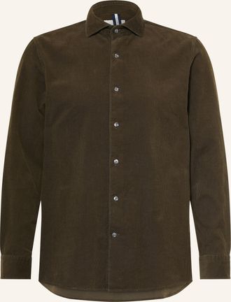 Profuomo Profuomo Cordhemd Comfort Fit gruen