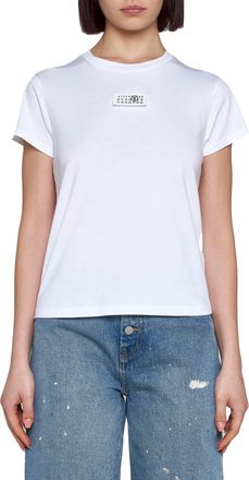 Maison Margiela Cotton Jersey with Numeric Label T-Shirt - White