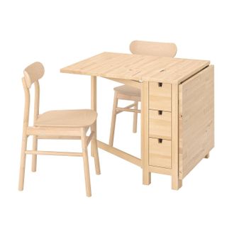 IKEA NORDEN / R&Ouml;NNINGE Tisch und 2 St&uuml;hle