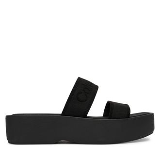 Calvin Klein Pantoletten Calvin Klein Flatform Sndl Webbing HW0HW02878 Schwarz