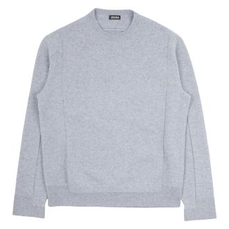 Ermenegildo Zegna Homme, Pulls, Bleu, Taille: L Maille &agrave; col rond