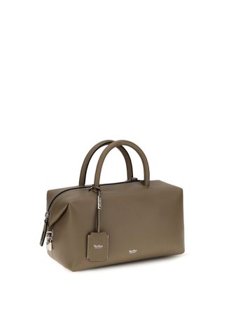 Max Mara Womens Holdall Leather Handbag Clay Calf Bos Taurus Handbags Hand Bags