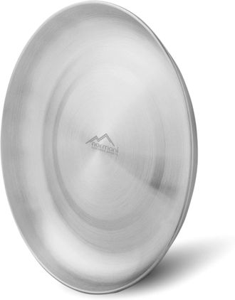 Normani Outdoor Teller aus 18/8 Edelstahl - 23 &Oslash; - lebensmittelecht, geschmacksneutral, resistent gegen Fruchts&auml;ure, unzerbrechlich und sp&uuml;hlmaschinenfest Far