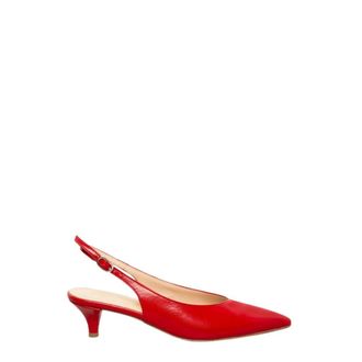 Bianca Di Femme, Chaussures, Rouge, Taille: 40 EU Sandales Slingback en Cuir Rouge