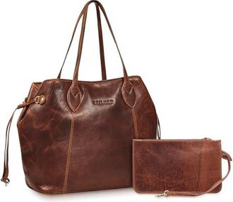 STILORD Camelia 2 Pi&egrave;ces Grand Sac a Main Femme Cuir et Portefeuille Ensemble - Shopper &Eacute;l&eacute;gant Sac Cabas en Cuir V&eacute;ritable pour Bureau Shopping et Universit&eacute;