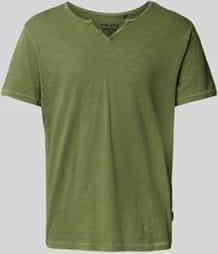 Blend T-Shirt mit Serafino-Ausschnitt