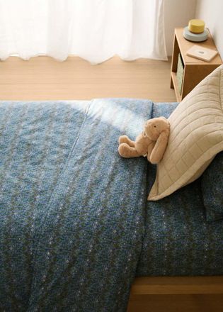 Mango Housse de couette berceau grosses rayures bleu - Home - 100x120cm - MANGO HOME