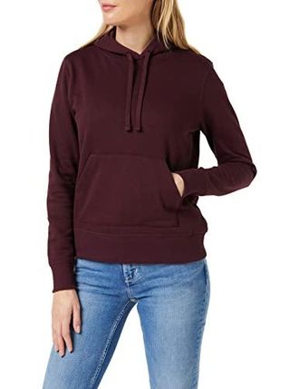Amazon Essentials Sweat à Capuche en Polaire Coupe Standard (Disponible en Grande Taille) Femme, Bordeaux, 5XL Grande taille
