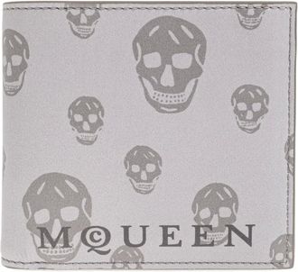 Alexander McQueen skull-print wallet - Grau