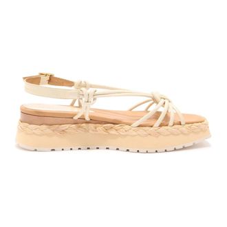 Paloma Barcel&oacute; Leder Sandale mit Acara Lory Stil - - Shoes - Damen - Beige - 40 EU