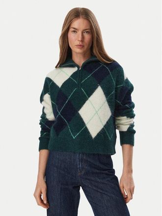 Tommy Jeans Pullover Fluffy DW0DW23351 Dunkelgr&uuml;n Regular Fit