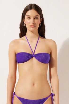 Calzedonia Bandeau-bikinioberteil Metallic Glow Violett