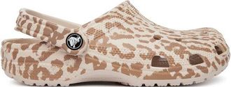 Crocs Pantoletten Classic Pop Animal Clogs 214153 Beige