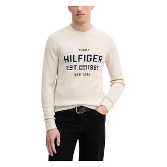 Tommy Hilfiger Athleisure Rundhals - - Knitwear - Herren - Beige - 3XL