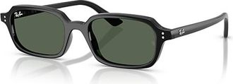 Ray-Ban Zuri Bio-based Sonnenbrillen Schwarz Fassung Gr&uuml;n Glas 52-19