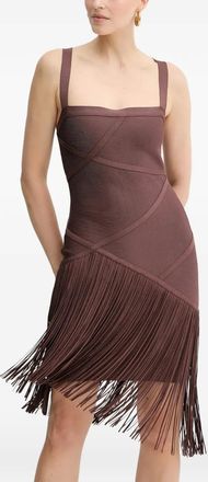 H&eacute;rve L&eacute;ger robe courte &agrave; franges - Marron