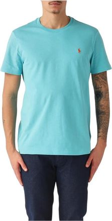 Polo Ralph Lauren Homme, Tops, Bleu, Taille: XL T-Shirt Coupe Slim Personnalis&eacute;e