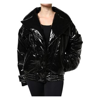 Dolce & Gabbana Button-Down Blouson Jacke - - Jackets - Damen - Schwarzk - XS