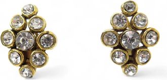 Chanel Ohrringe - VINTAGE CHANEL 1970 CLIP-Ohrringe mit Strass - Gr. unisize - in Gold - f&uuml;r Damen