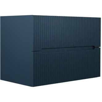 Vente-Unique Vente-unique - Meuble sous vasque suspendu strié bleu - 80 cm - pavani