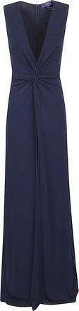 Ralph Lauren Femme, Robes, Bleu, Taille: 34 FR Zach Sleeveless Gown