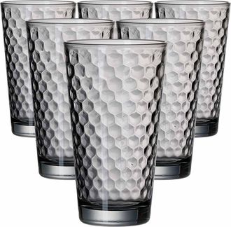 Ritzenhoff & Breker Longdrinkgläser-Set Favo, 6-teilig, Grau, Glas