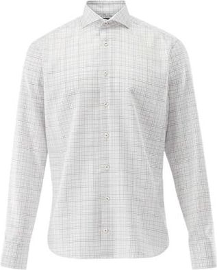 van Laack Chemise slim &agrave; carreaux en coton