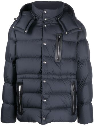 Moncler veste matelass&eacute;e &agrave; capuche - Bleu