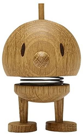 Hoptimist Bumble en Bois, Figurine &agrave; secouer, d&eacute;coration scandinave pour Le Salon, Le Bureau, Le Couloir, la Salle de Bain, Super Cadeau, 4,5 x 5,8 x 7,6 cm, Sm