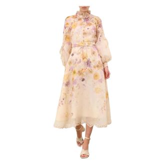 Zimmermann Femme, Robes, Multicolore, Taille: 40 FR Jupe midi taille haute brodée