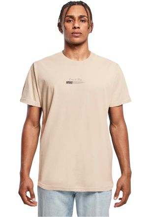 Mister Tee Männlich Ohne Kragen T-Shirt, Beige, XL