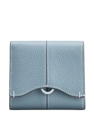 Tod's portefeuille pliant &agrave; d&eacute;tail danneau - Bleu