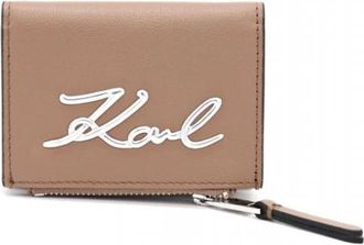 Karl Lagerfeld Femme, Accessoires, Brun, Taille: ONE Size Portefeuille zipp&eacute;