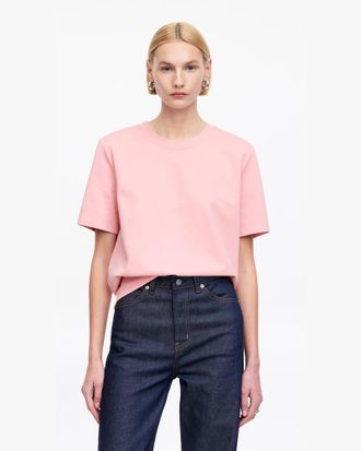 Arket PEARL Schweres T-Shirt -Rosa